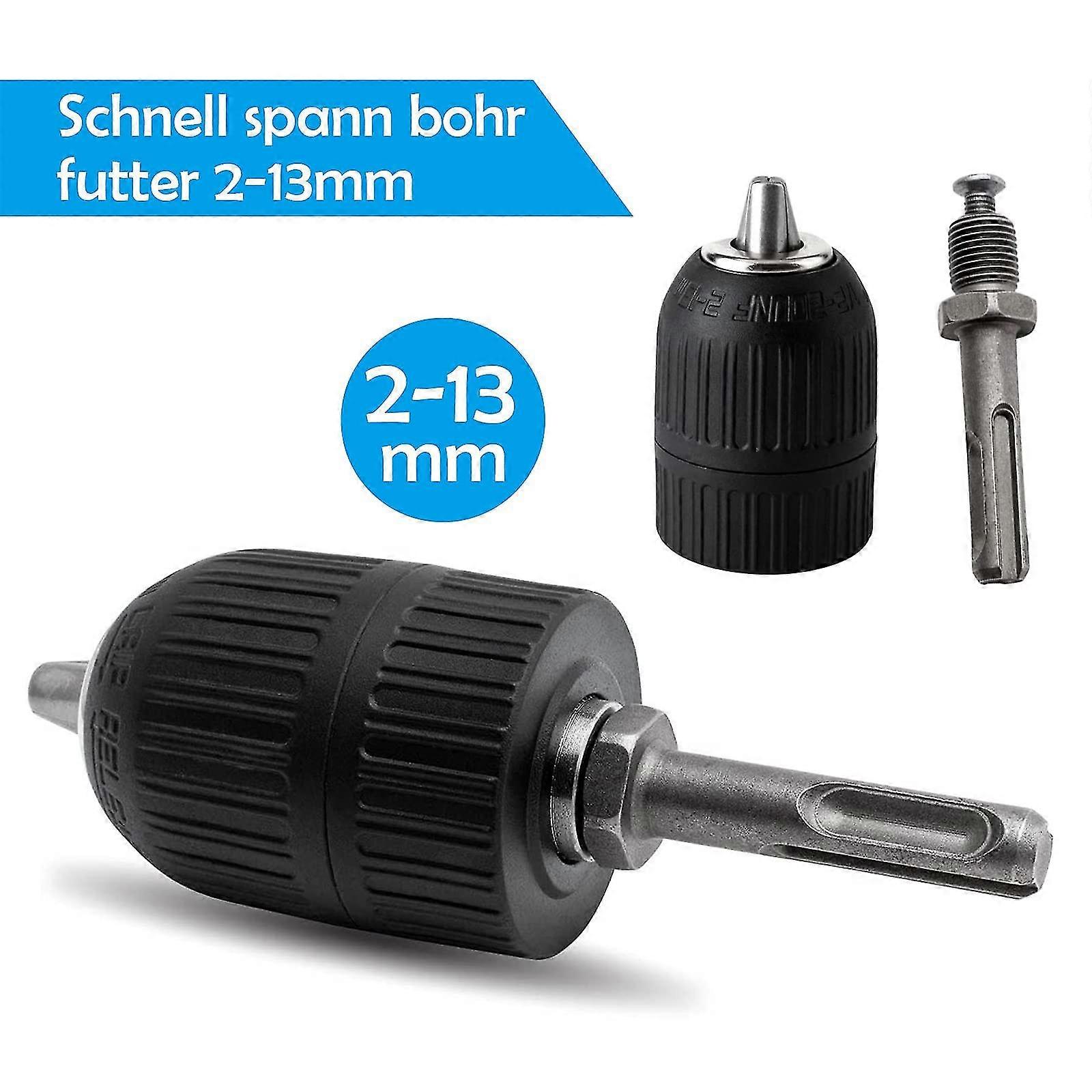 2-13mm Keyless Drill Chuck with 1/2' SDS Adapter Heavy Duty and ...