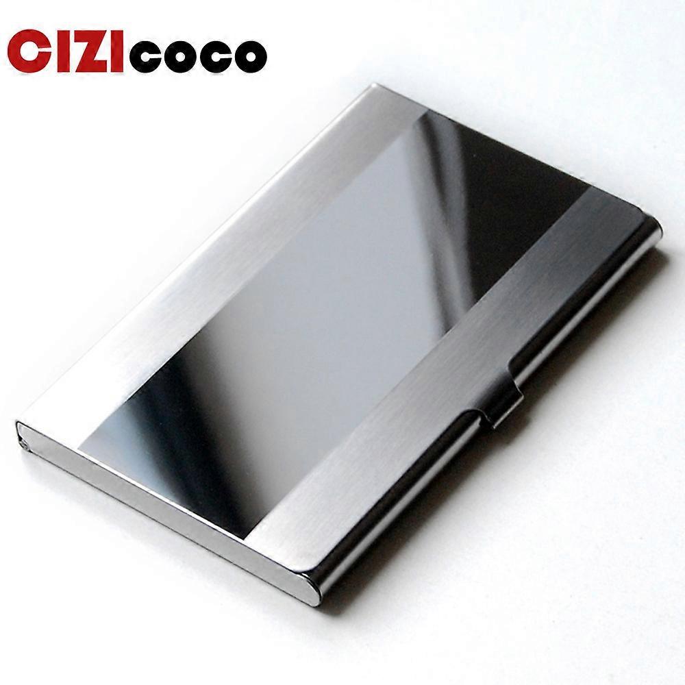 Fashion Card Holder Stainless Steel Silver Aluminium Credit Card Case ...