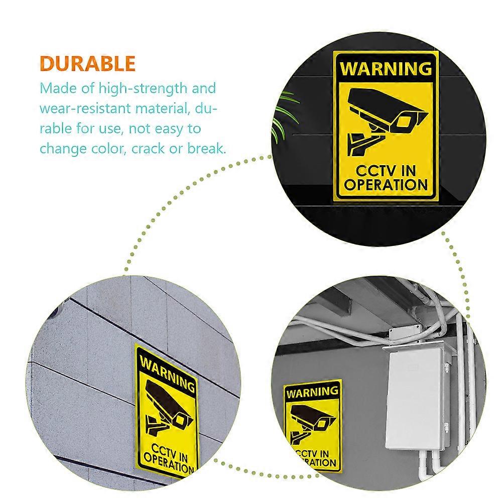 Outdoor Adhesive Acrylic Sign CCTV In Operation Warning Sign Video ...