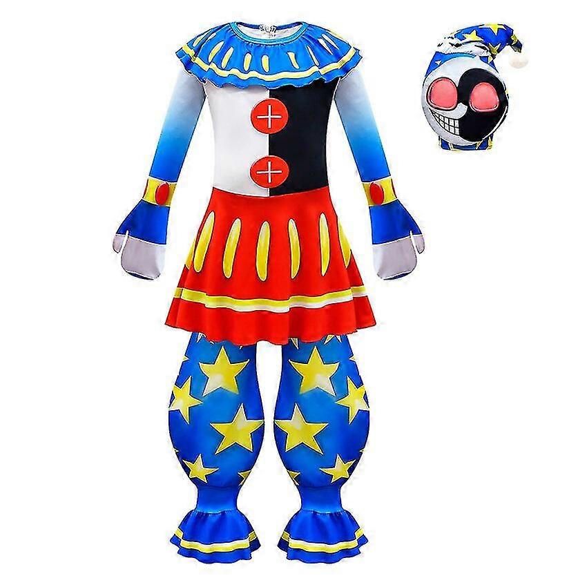 Sundrop Fnaf Moondrop Boss Clown Dress Mask Jumpsuits Carnival Cosplay ...