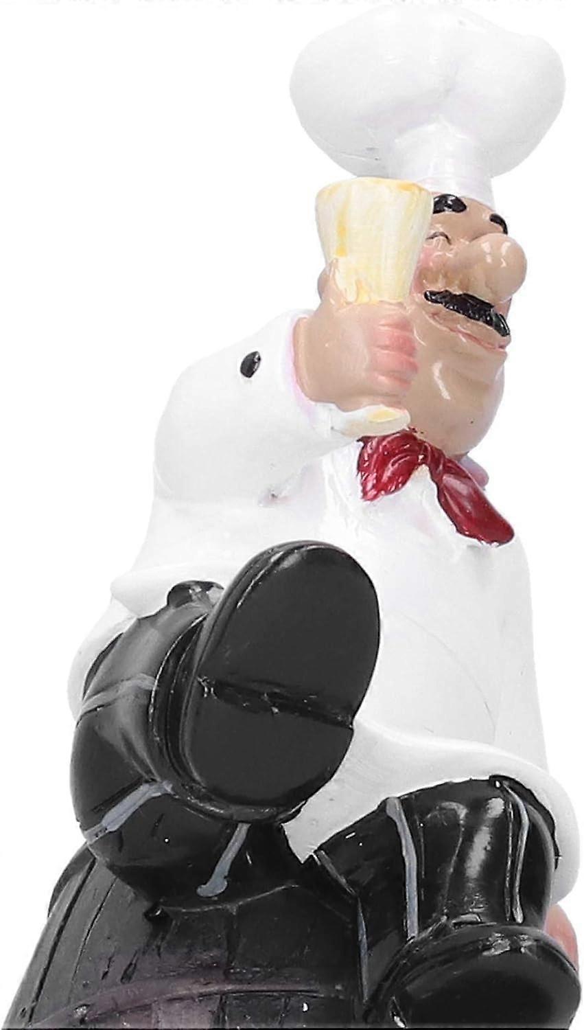 Chef Decor, Nordic Barrel Figurine Resin Fat Chef Figures, Ornament ...