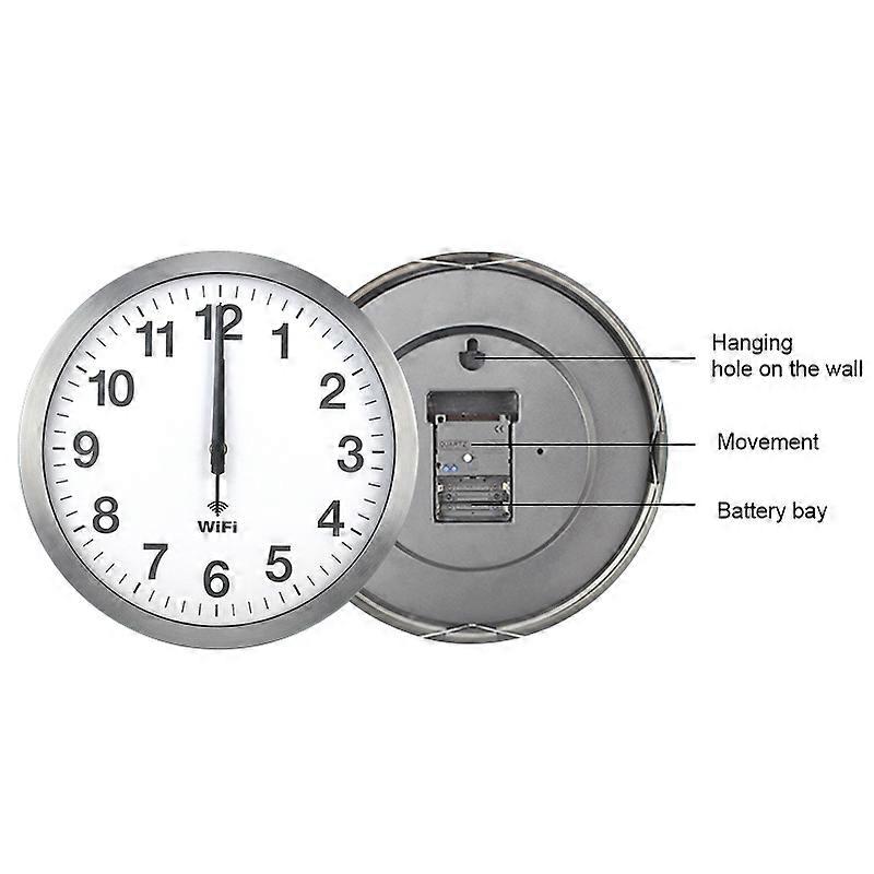 Smart Network Automatic Time Synchronization Wifi Wall Clock Modern ...