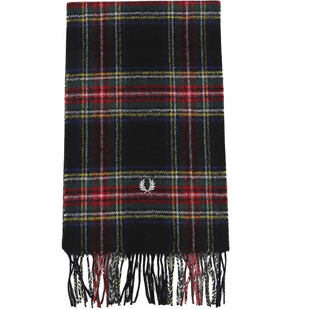 Fred Perry Black Stewart Tartan Scarf | Fruugo UK
