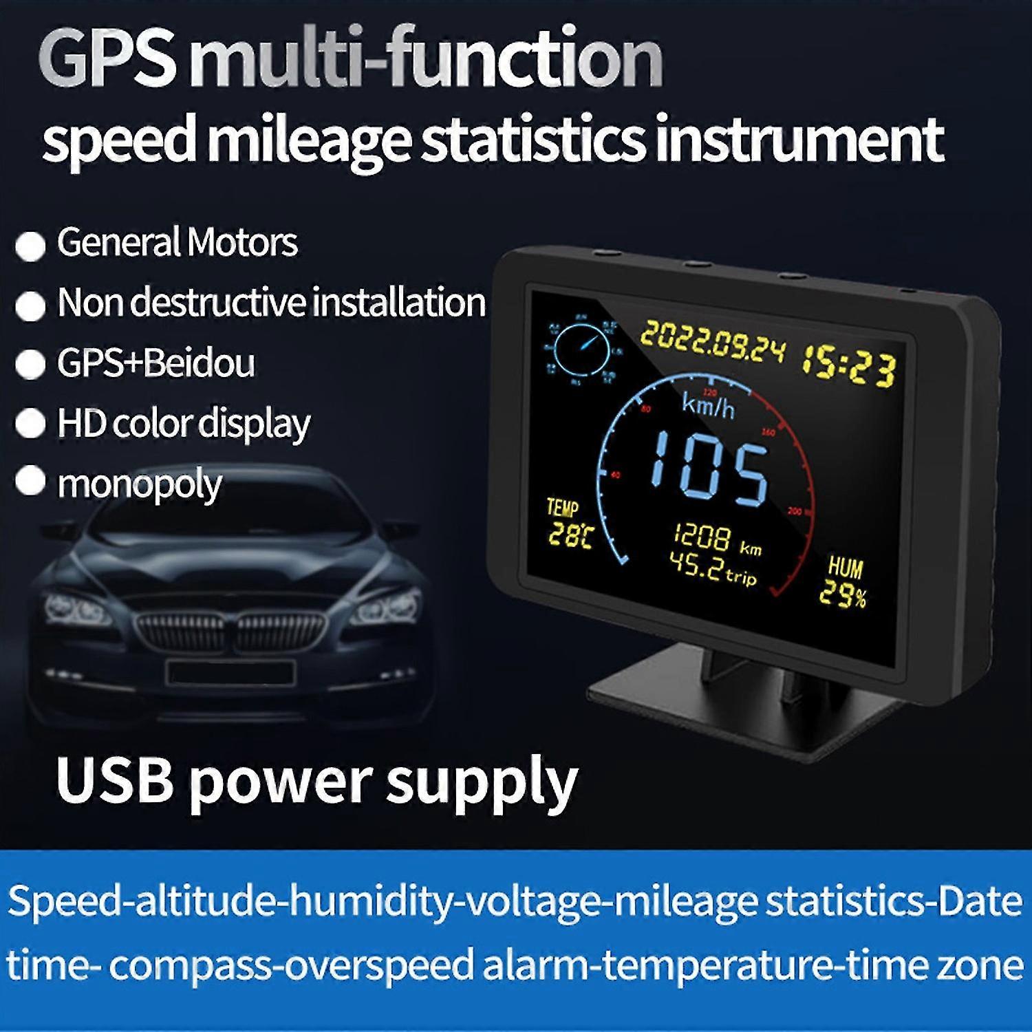 Digital GPS Speedometer Odometer 4.7 inch LCD Display HUD Display with ...