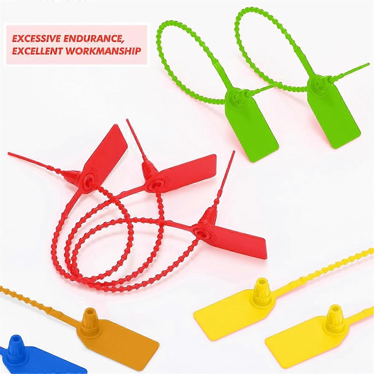 500Pcs Plastic Tamper Seals Zip Ties for Blank Security Tags Disposable ...