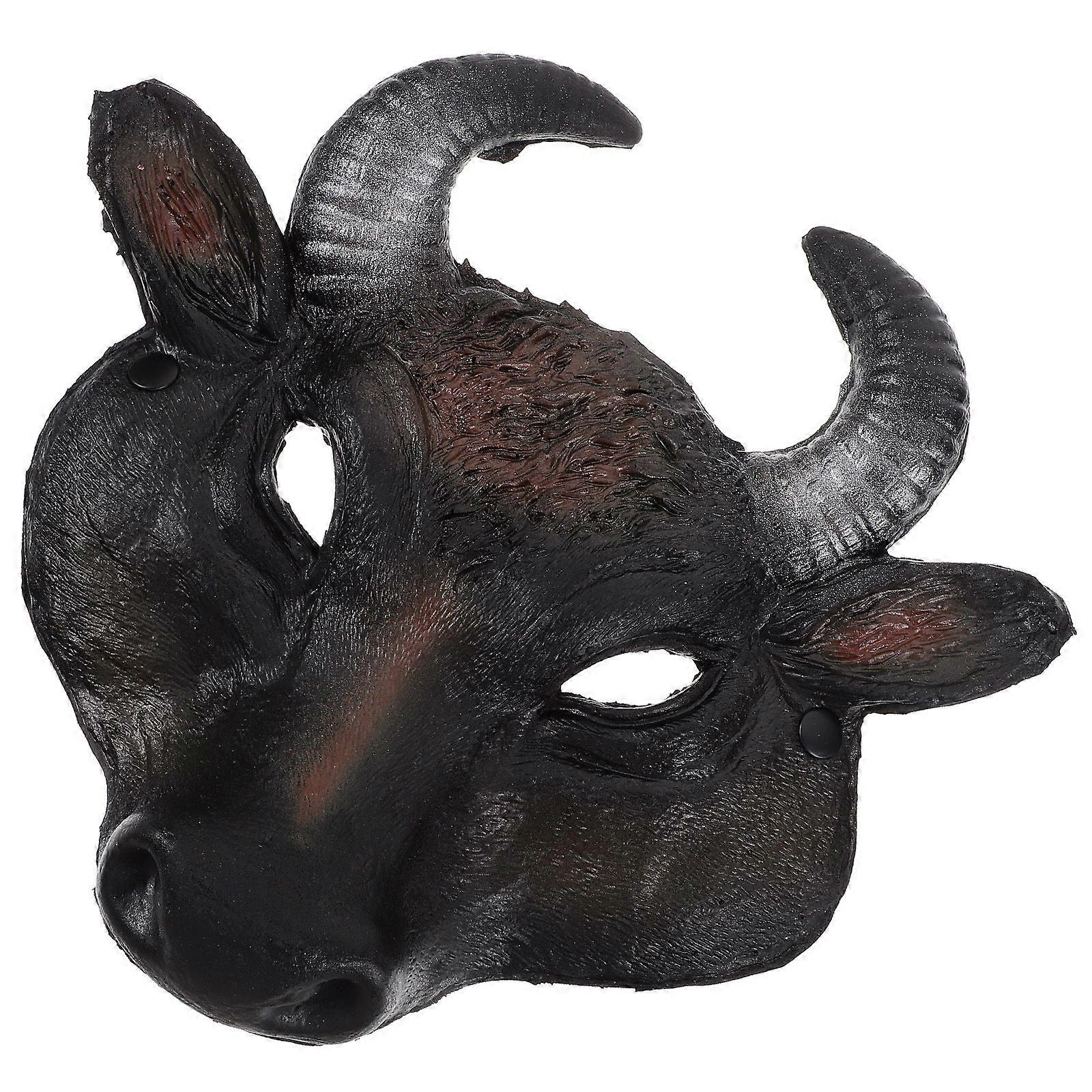 Bull Mask Prom Mask Costume Prop Fake Bull Mask Half Face Halloween ...