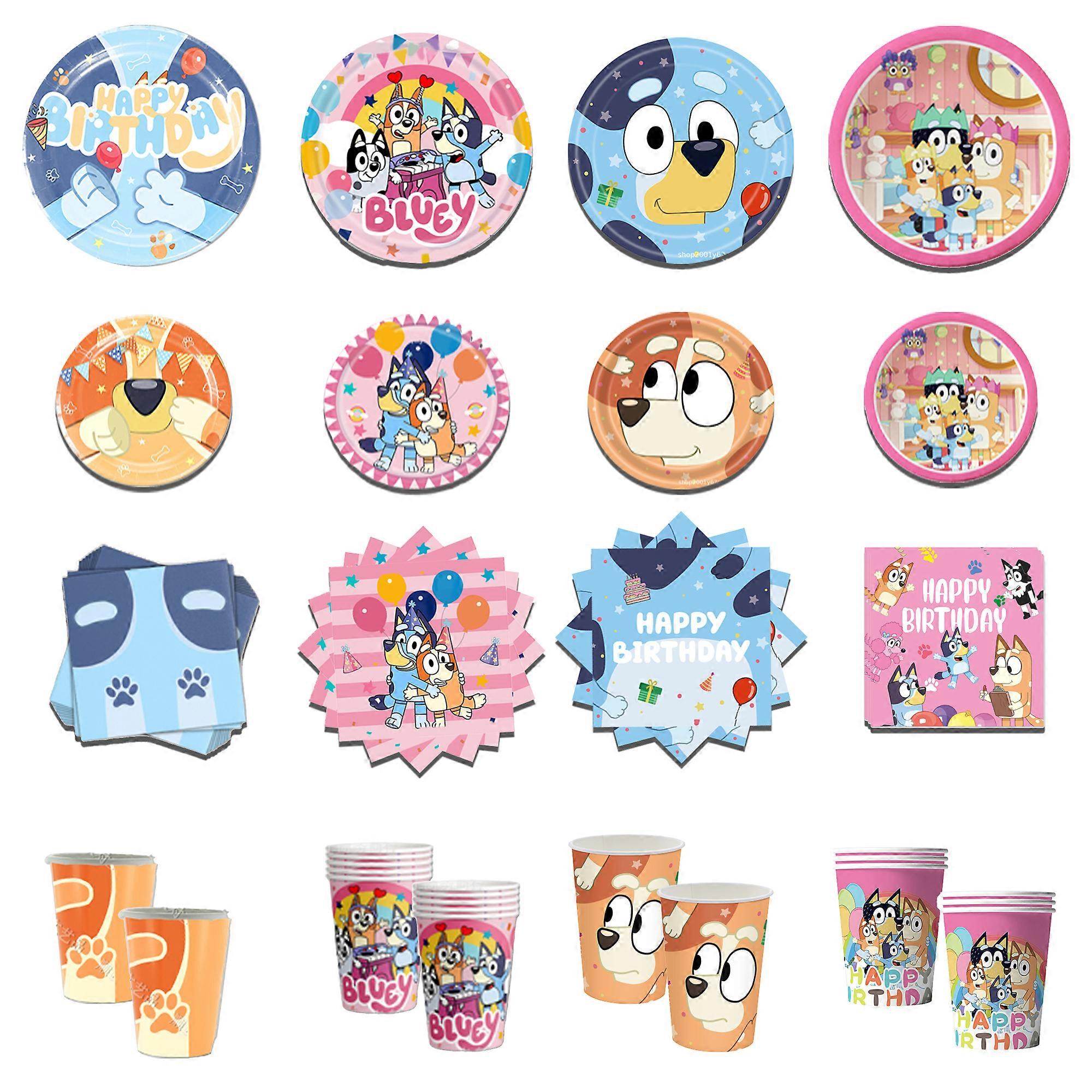 Hot Cartoon Bluey/Bingo family Birthday party Decorations Cake ...