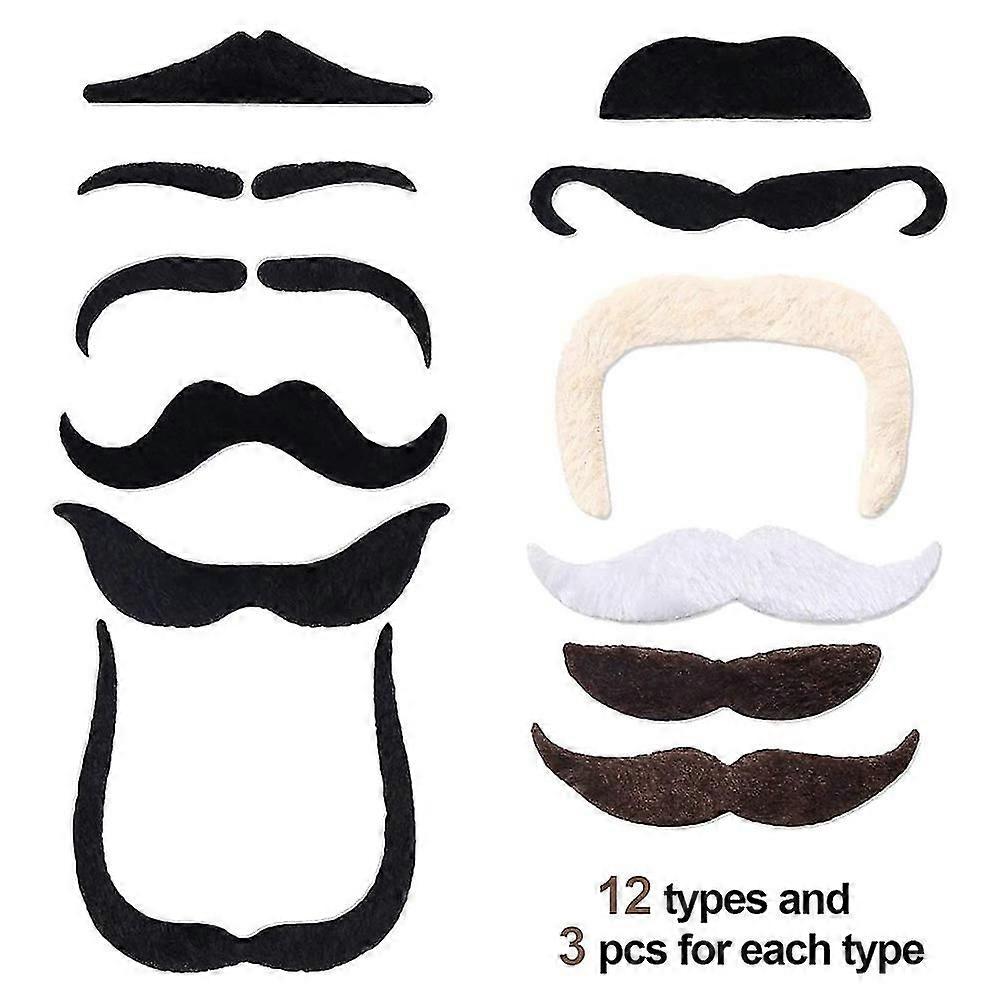 Fake Mustaches, Mustache Party Supplies, Self Adhesive Mustaches ...