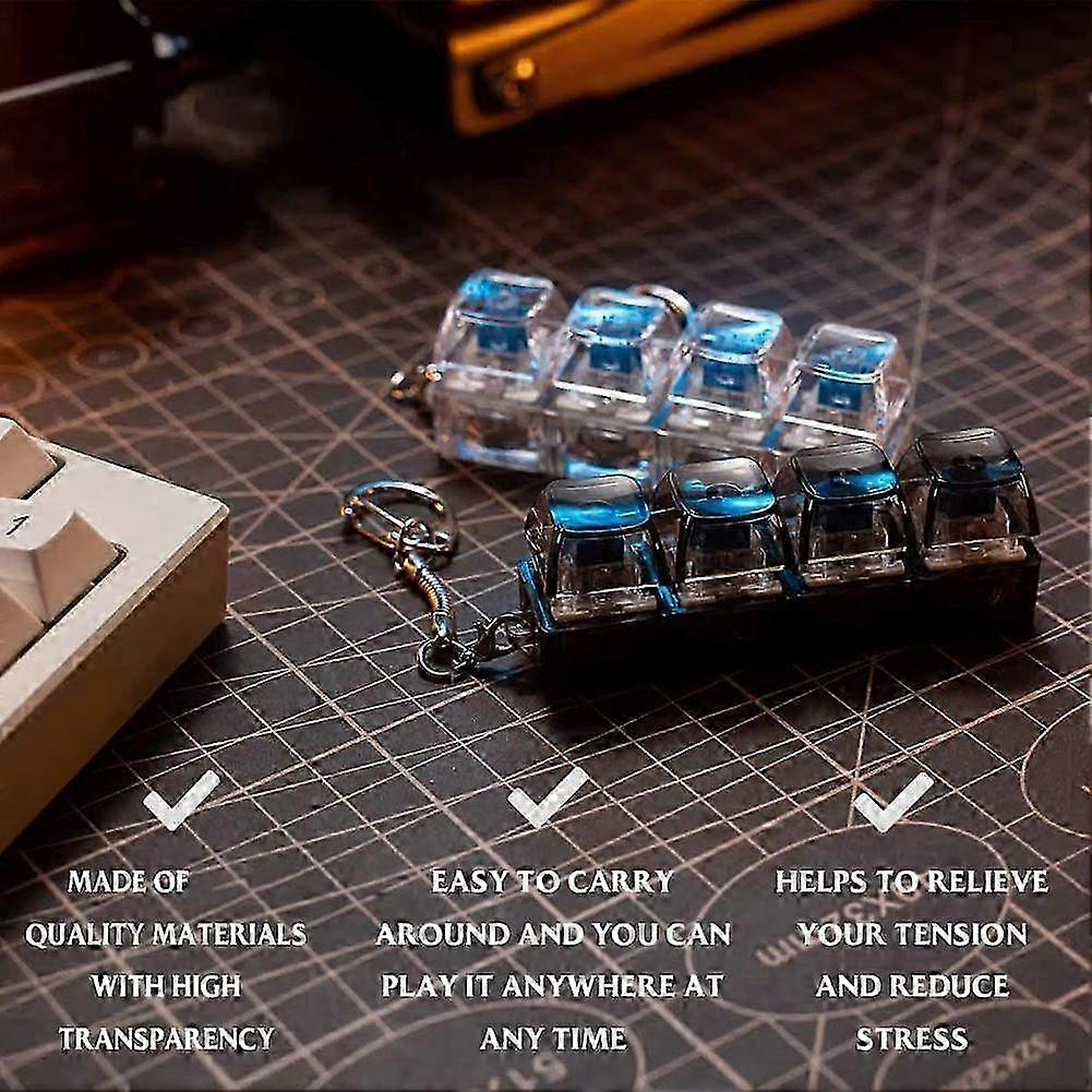 4 Keys Keyboard Keycaps Fidget Toy for Stress Relief, DIY Keycaps for ...