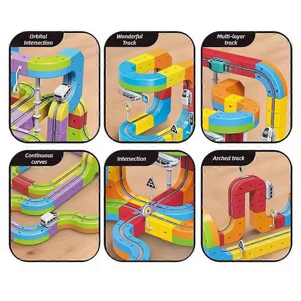 Magic Track Cube & New Klick Rail Electric Train Set Flexible Race ...