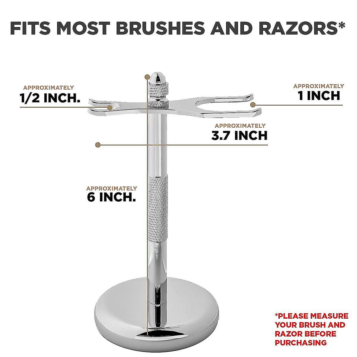 Chrome Razor And Brush Stand Classic Shaving Razor Safety Razor Stand ...