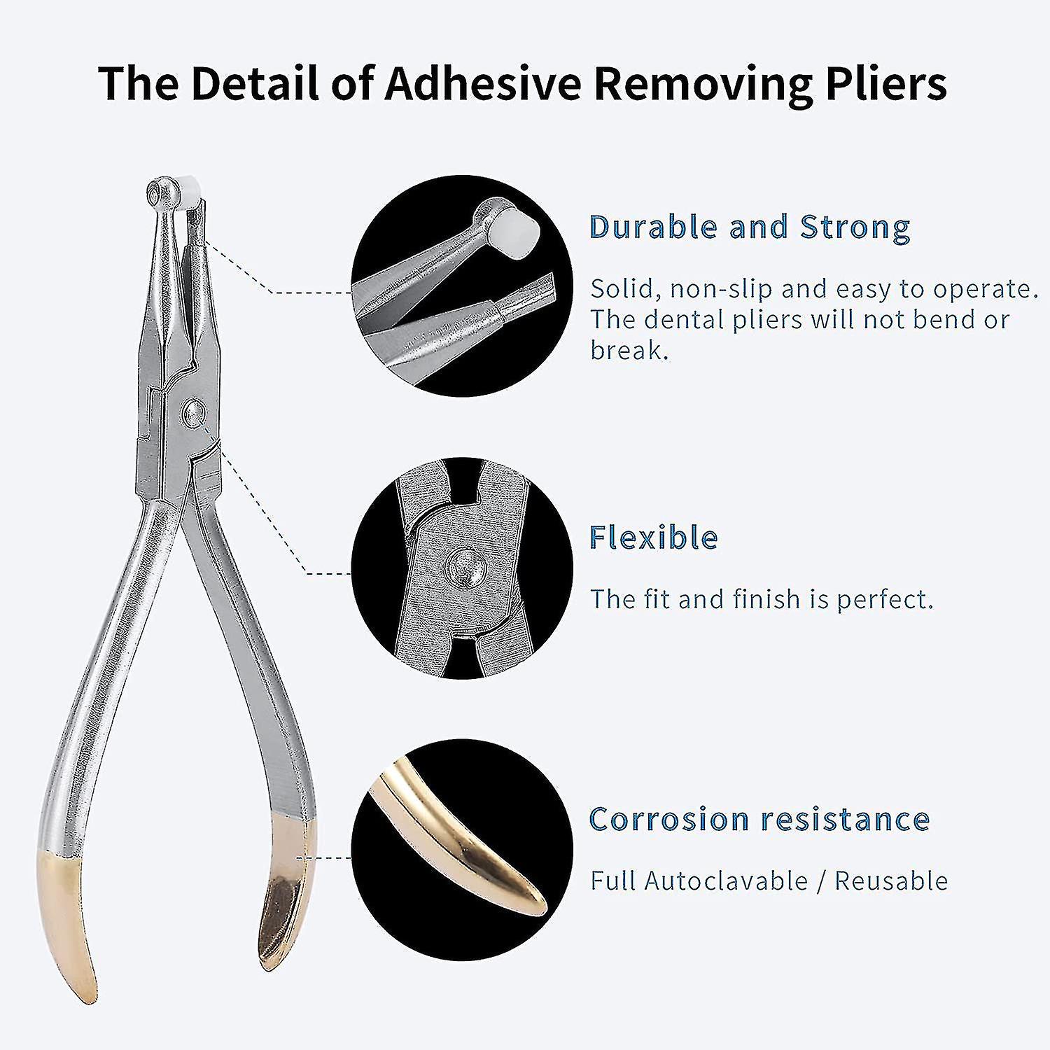 Dental Adhesive Removing Pliers, Orthodontic Bandage Remover Forceps ...