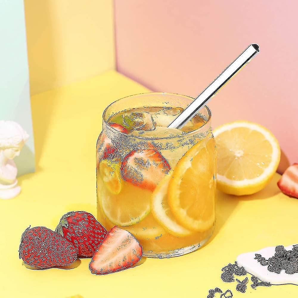 18 Pcs Reusable Heart Shape Stainless Steel Straws,with Cleaning ...