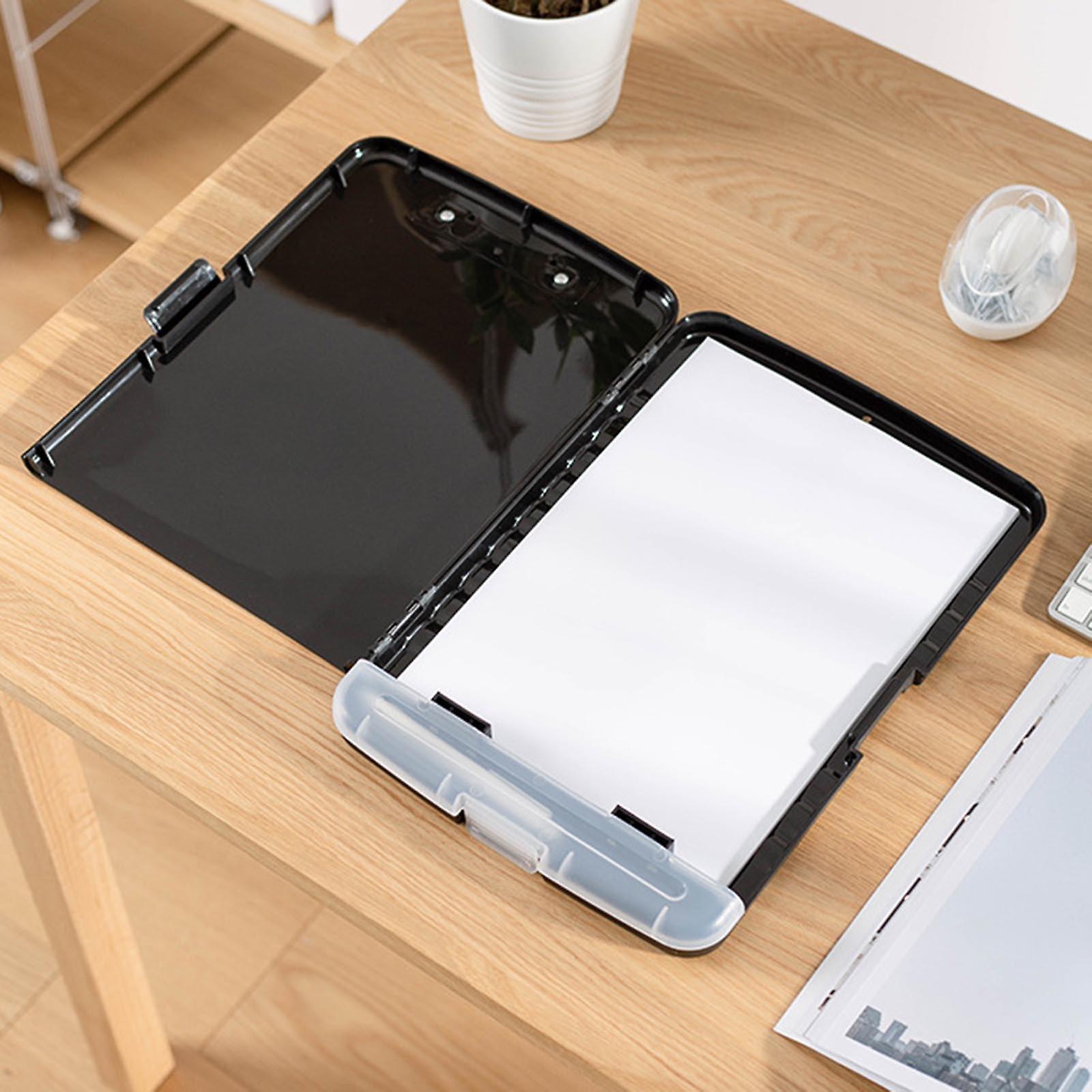 A4 Storage Clipboard Heavy Duty Large Compartment Slimcase Pencil Box ...