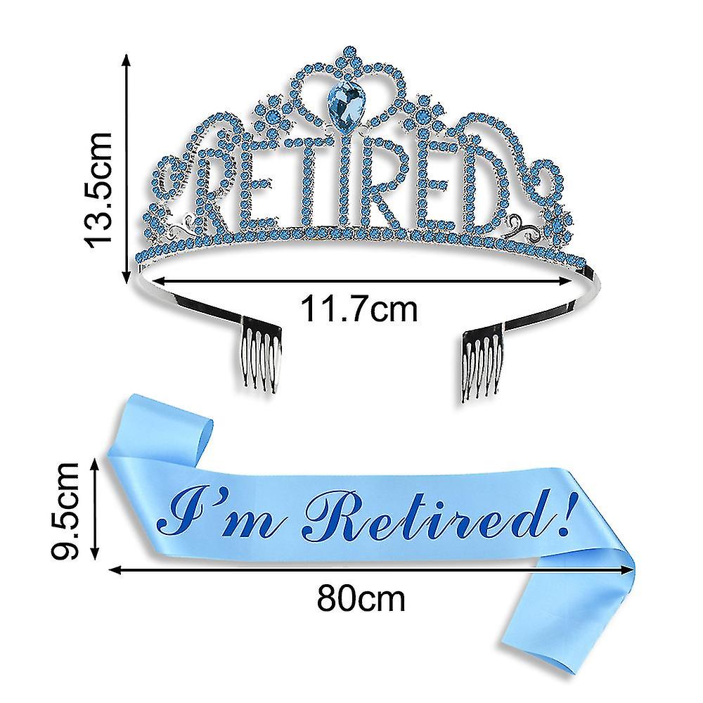 Retirement Decorations Party Sash And Crown For Women Set, Christmas ...