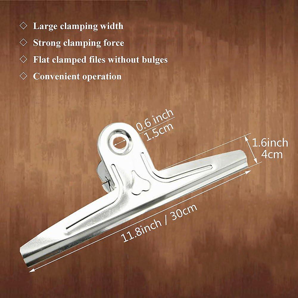 XXL Bull Clips Oversized, 2-Pack 1ft Long Stainless Steel Jumbo Paper ...