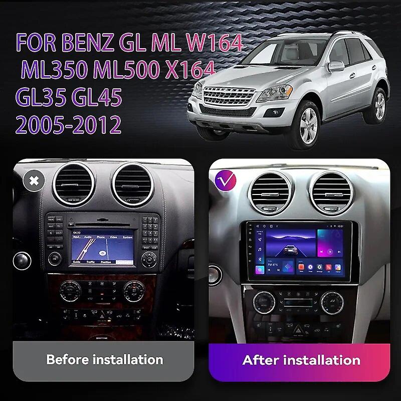 For Benz Gl Ml W164 Ml350 Ml500 X164 Gl35 Gl45 2005 - 2012 Wireless Carplay Android 12 Car ...