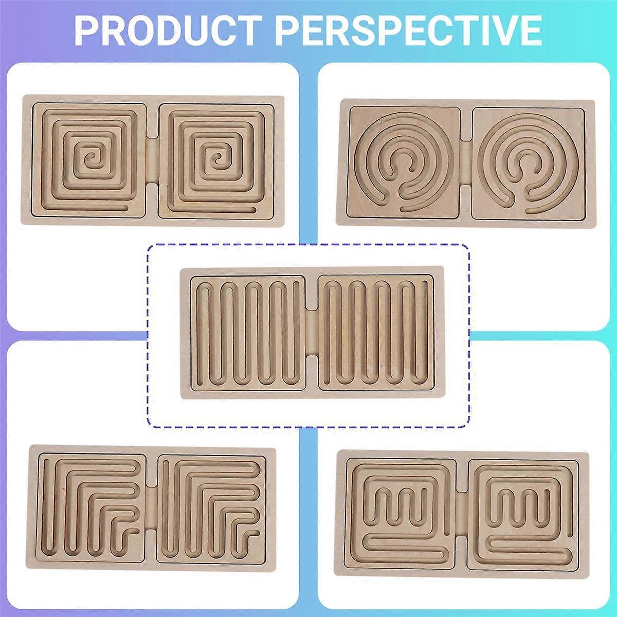 Wooden Maze Toy Left and Right Brain Development Maze Toy Maze Activity ...