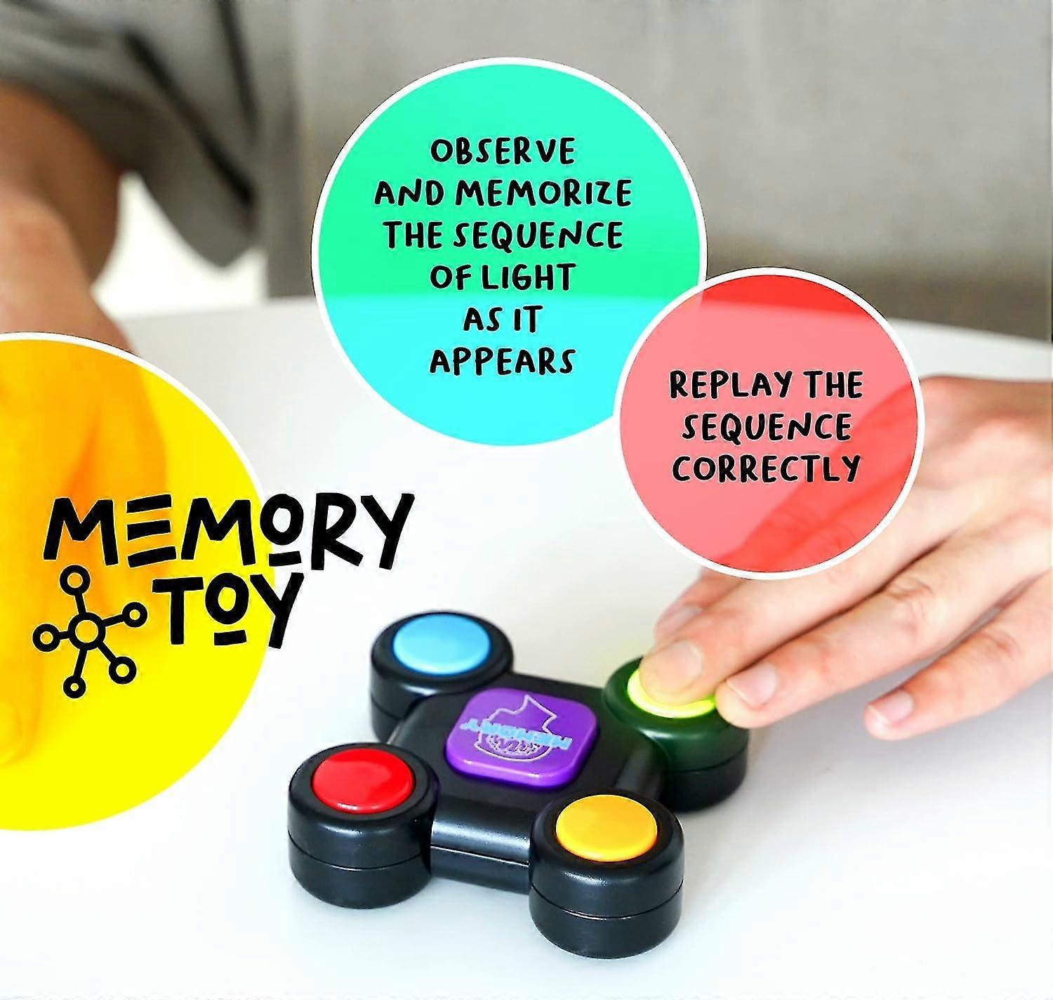 Memory Game Brain Teaser Puzzles Handheld Games with Lights & Sounds ...