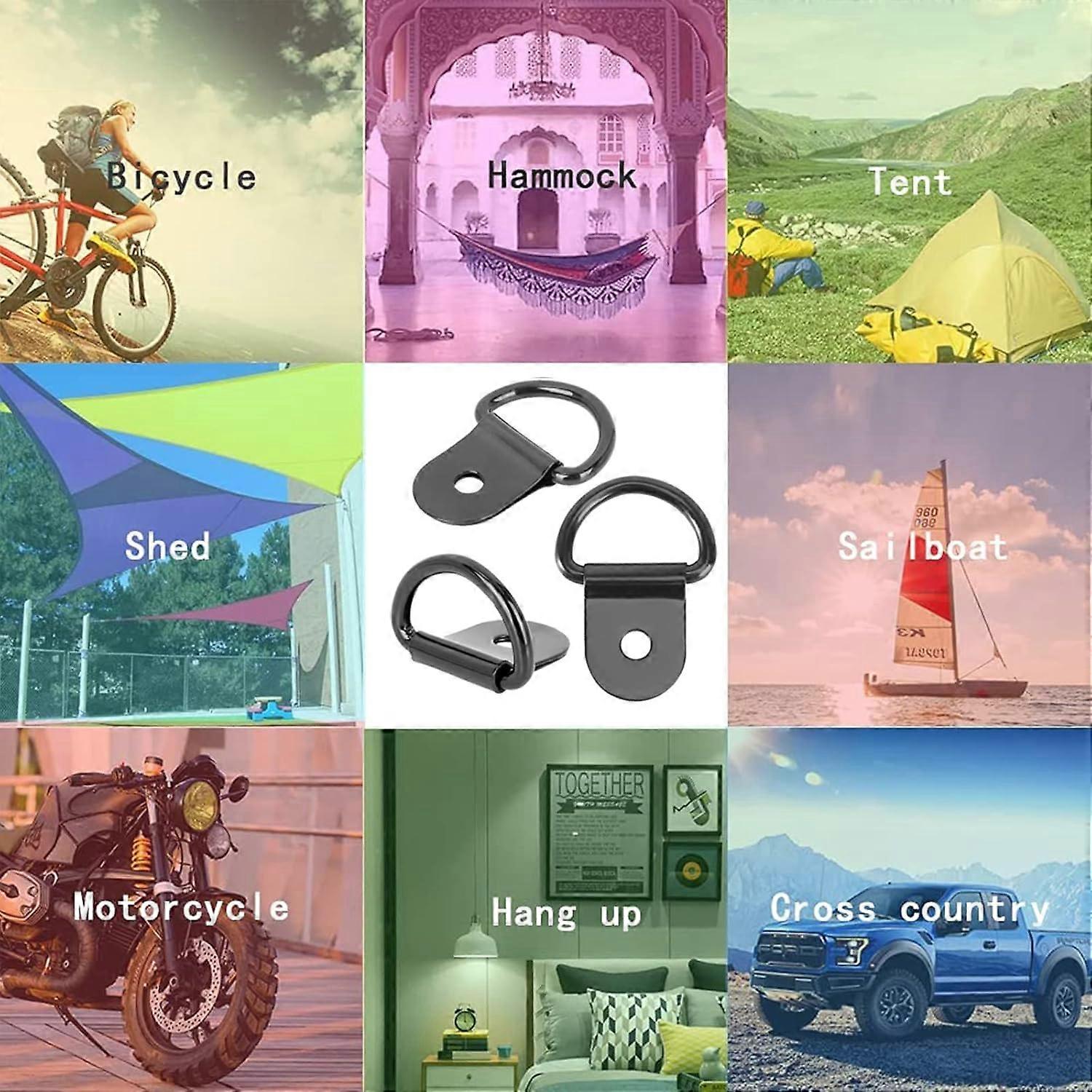 20 Pieces D-Ring Tie Down Rings, Pull Tie Down Rings, Lashing Ring, for ...