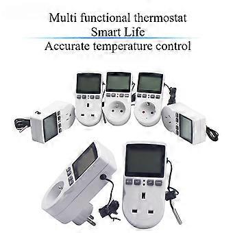 EU, FR, UK, US, AU plug digital timer switch with temperature controller programming socket plug ...