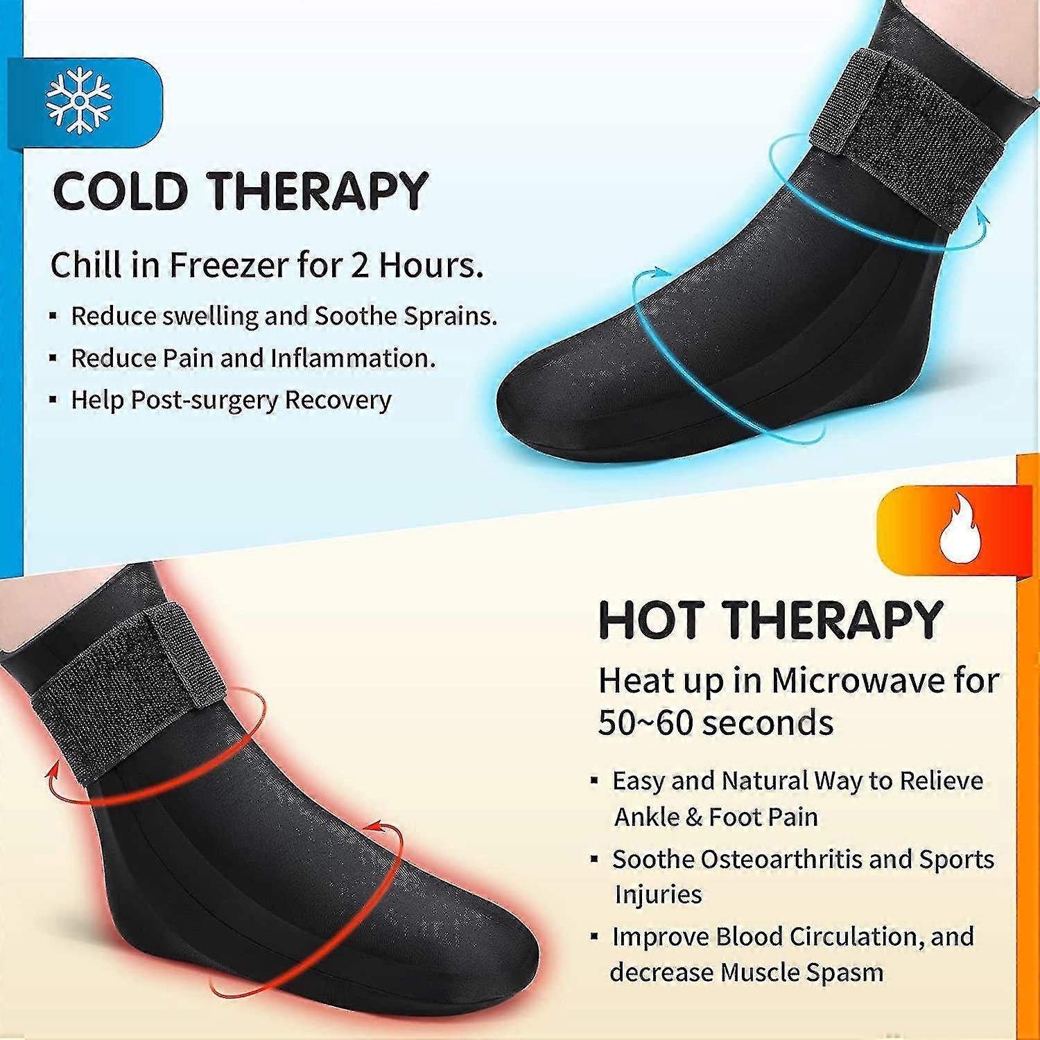 Reusable Gel Cold Therapy Sock For Hot & Cold Therapy, Ankle Foot Ice ...