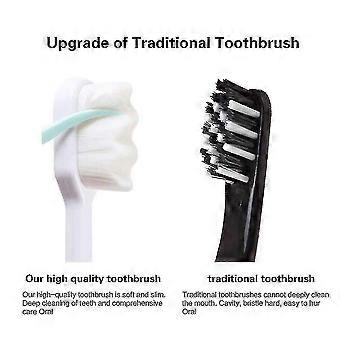 2pcs-all-bristle Nano Toothbrush-wavy White+wavy Black | Fruugo UK