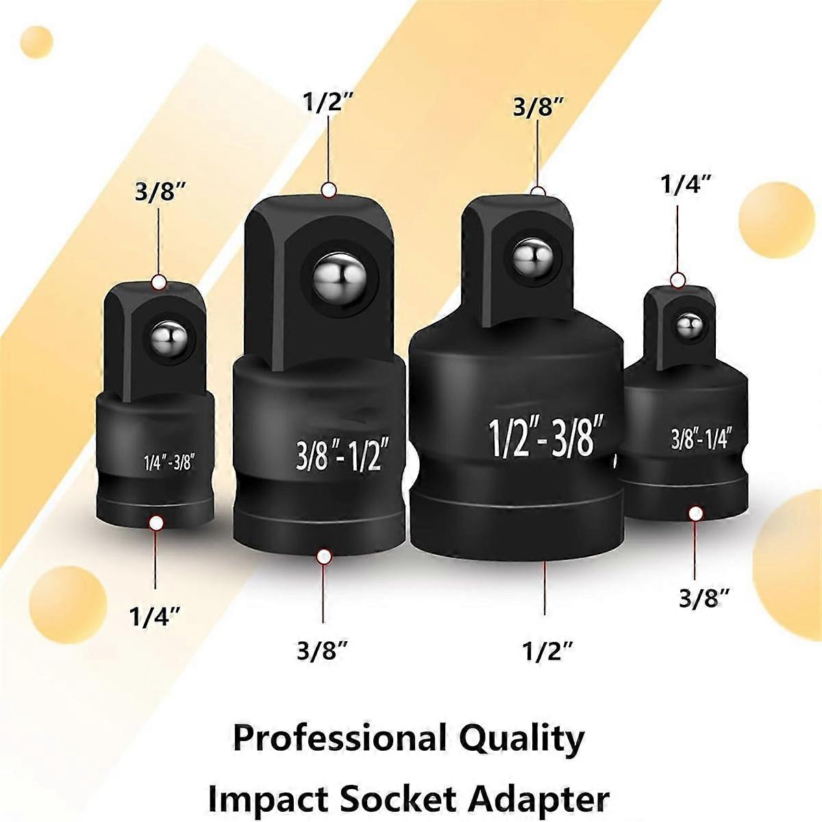Impact Socket Reducer and Adapter Set, Steel Impact Adapter Set ...