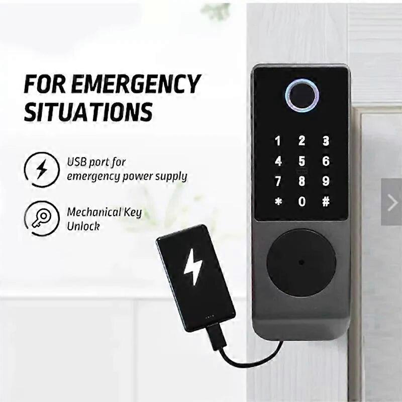 Outdoor Smart Lock Digital Code IC Card App Remote Control Fingerprint ...