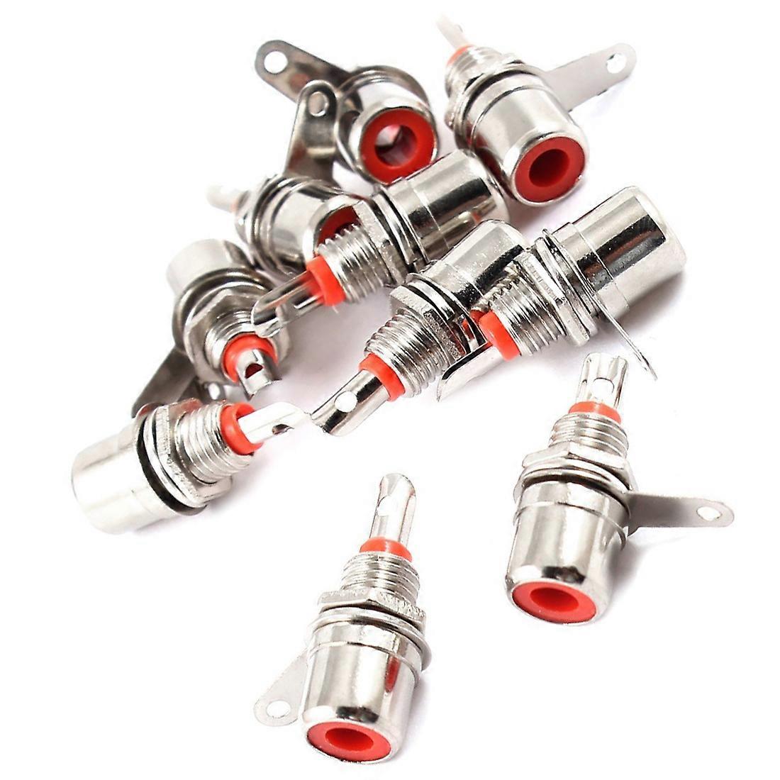 RCA Phono Chassis Panel Mount RCA Female Connector Socket 10 Pcs ...
