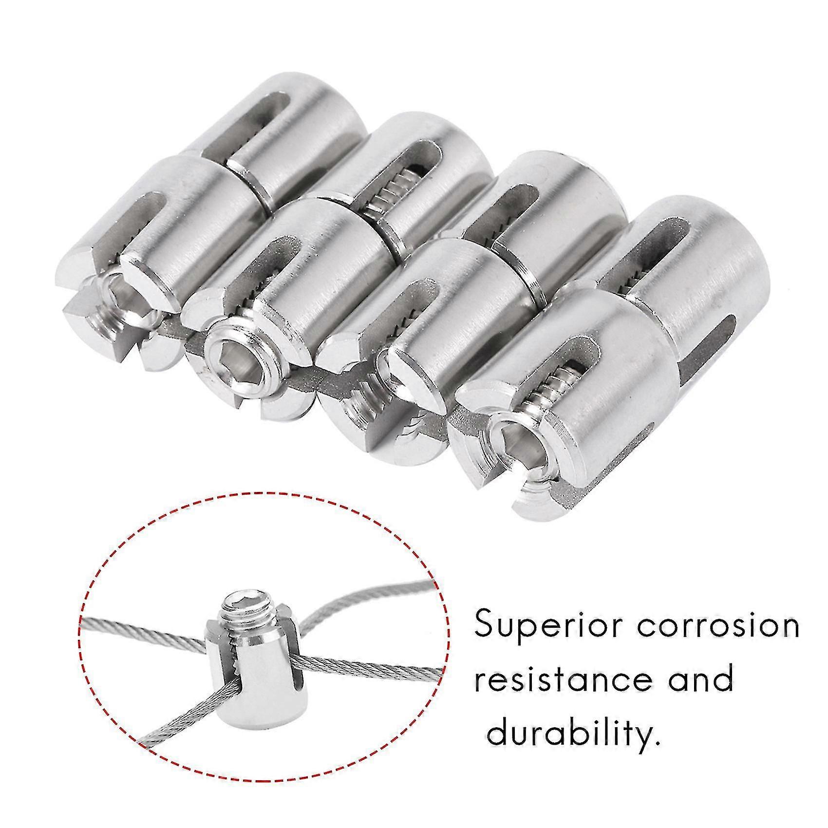 8 Pcs Stainless Steel Wire Rope Green Wall Trellis Fitting Clip 3mm ...