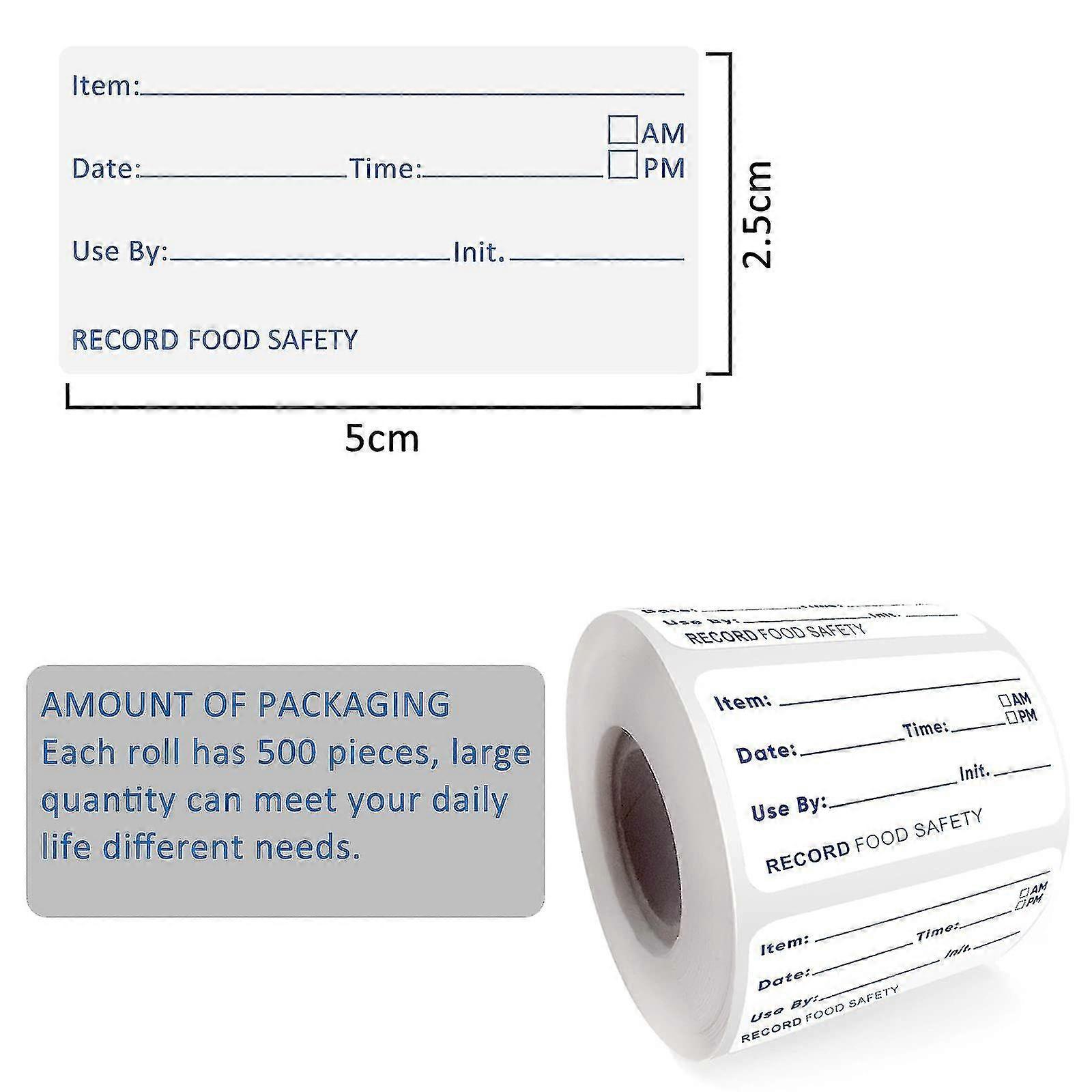 500 Pcs Food Storage Label On Roll Self-adhesive Food Sticker Labels ...