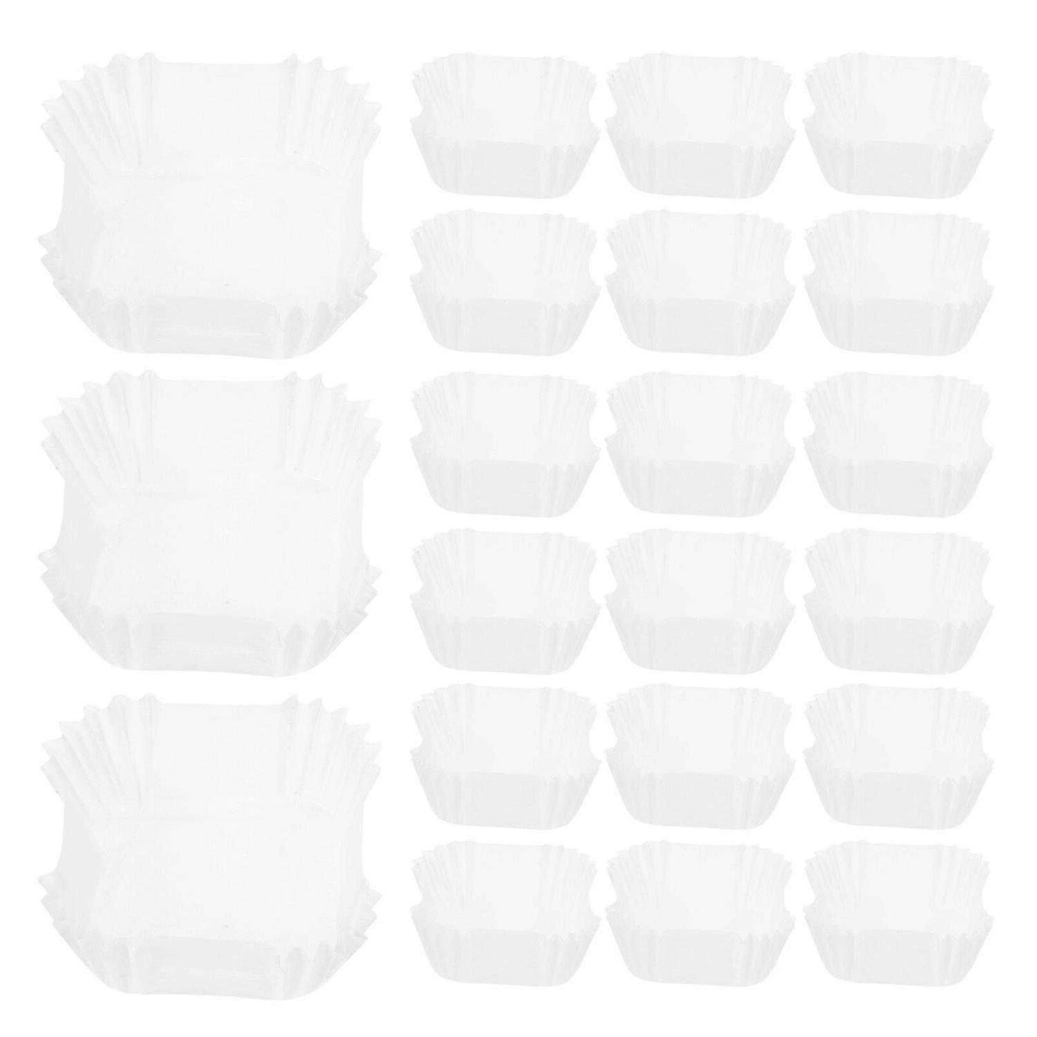 100pcs Square Paper Liners For Muffins Cupcakes Disposable Small Muffin ...