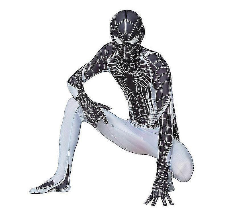 Spider-Man Negative Suit Cosplay Costume Party Jumpsuit Fitted Kids ...