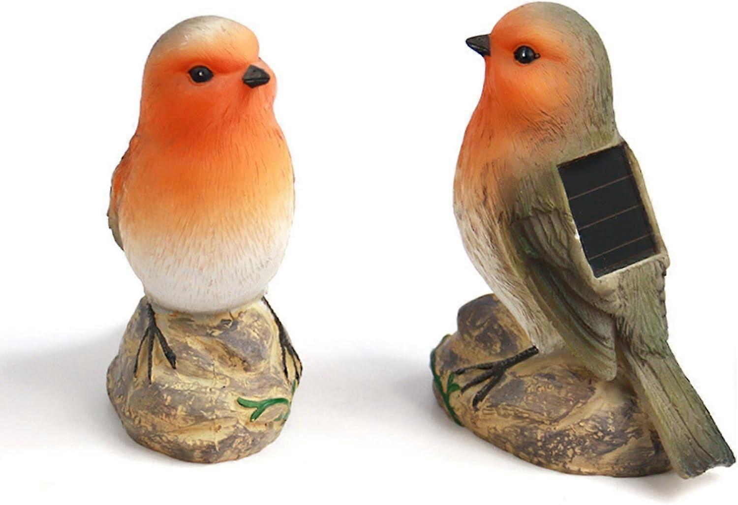 2 Pack Solar Powered Bird Shaped LED Solar Lights Garden Decor ...