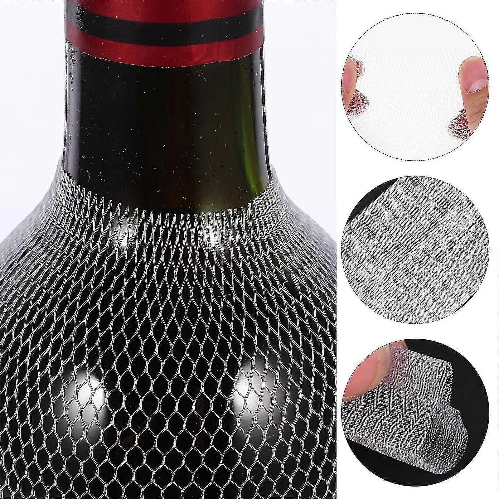 50pcs Liquor Bottles Mesh Protector Wine Mesh Protective Sleeves Net ...