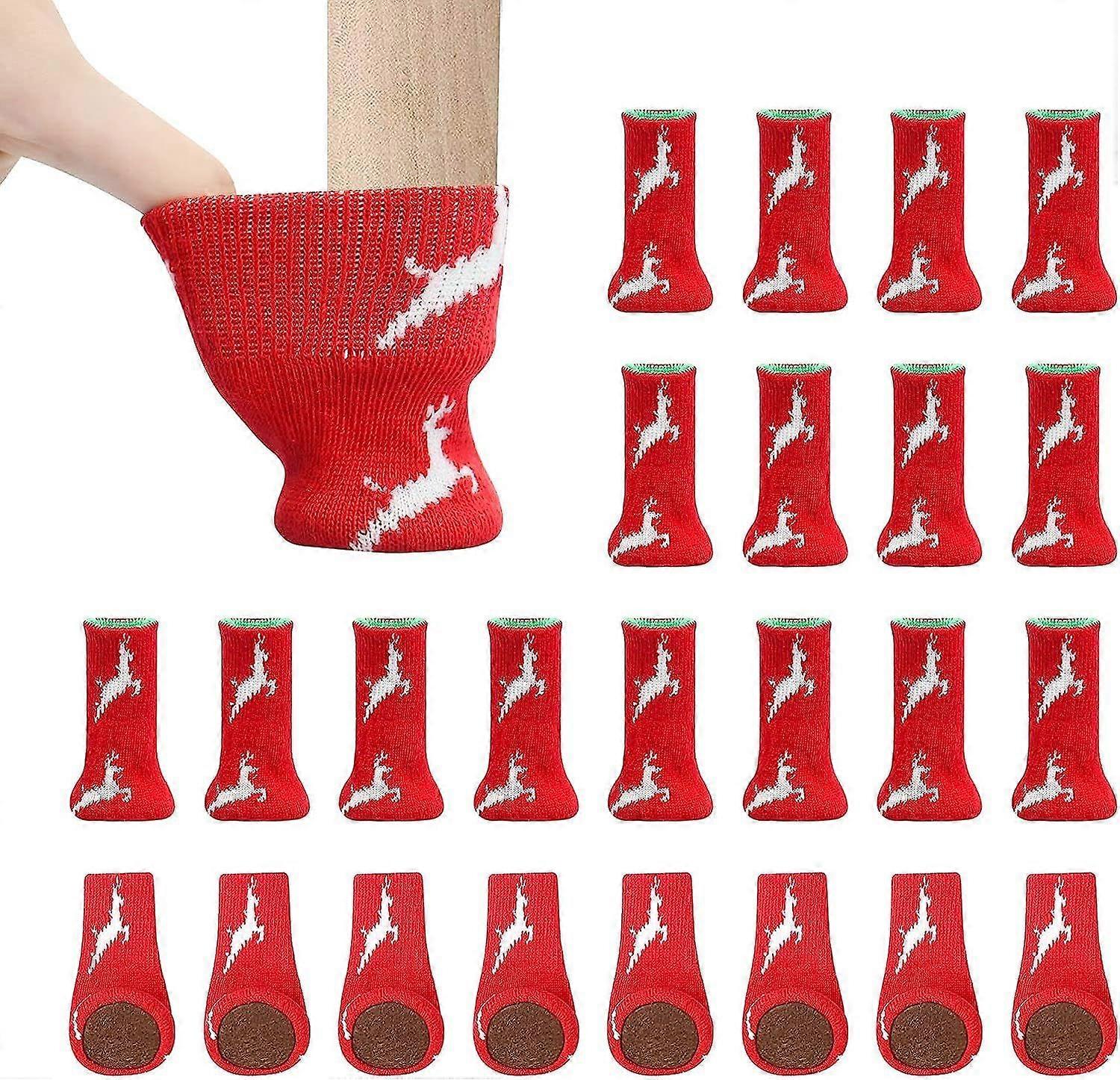 Pack of 24 Furniture Leg Socks Knitted Chair Leg Protectors Chair Legs ...