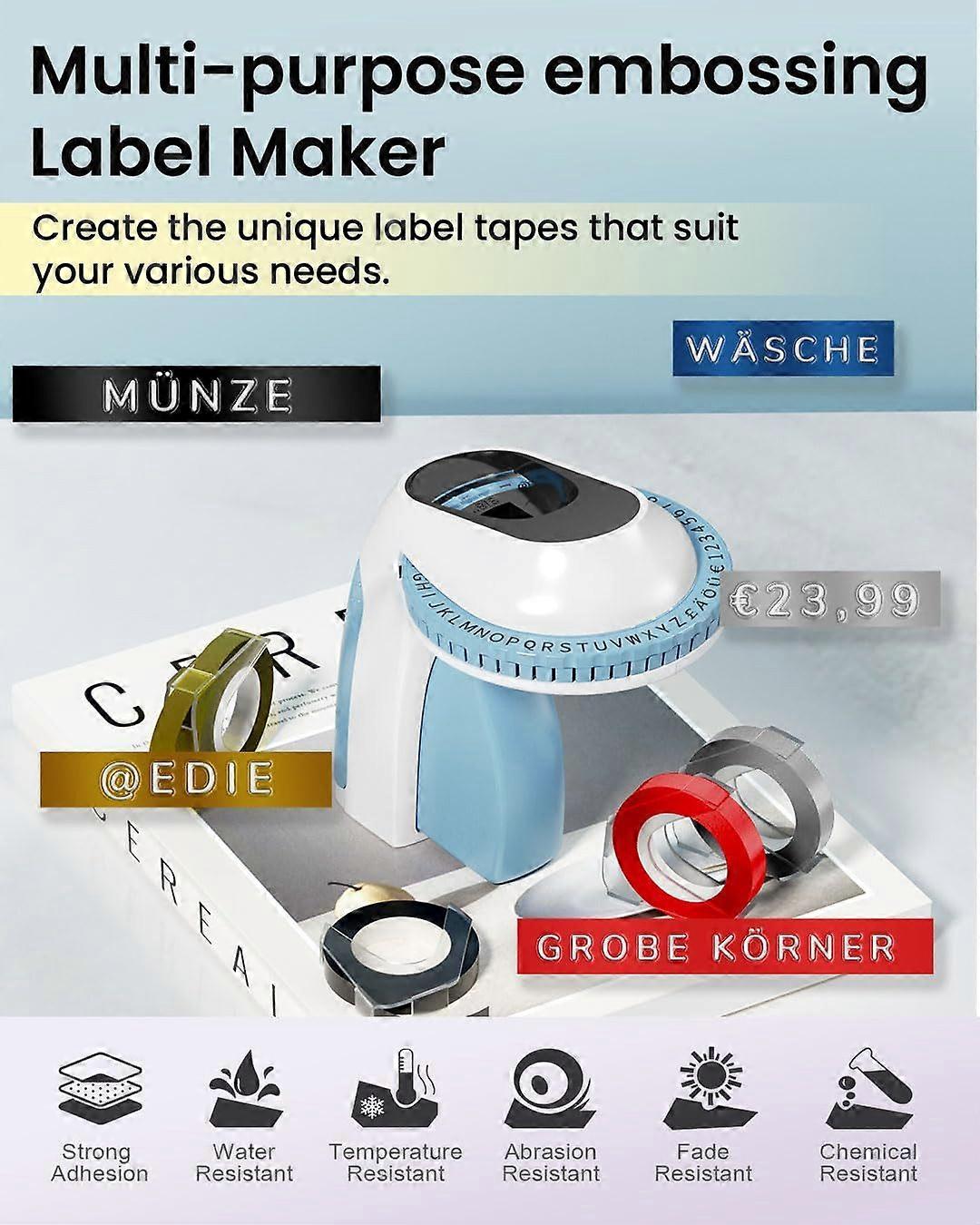 Portable Label Printer, 6-Roll Material, 3D Printing, Handheld Label ...
