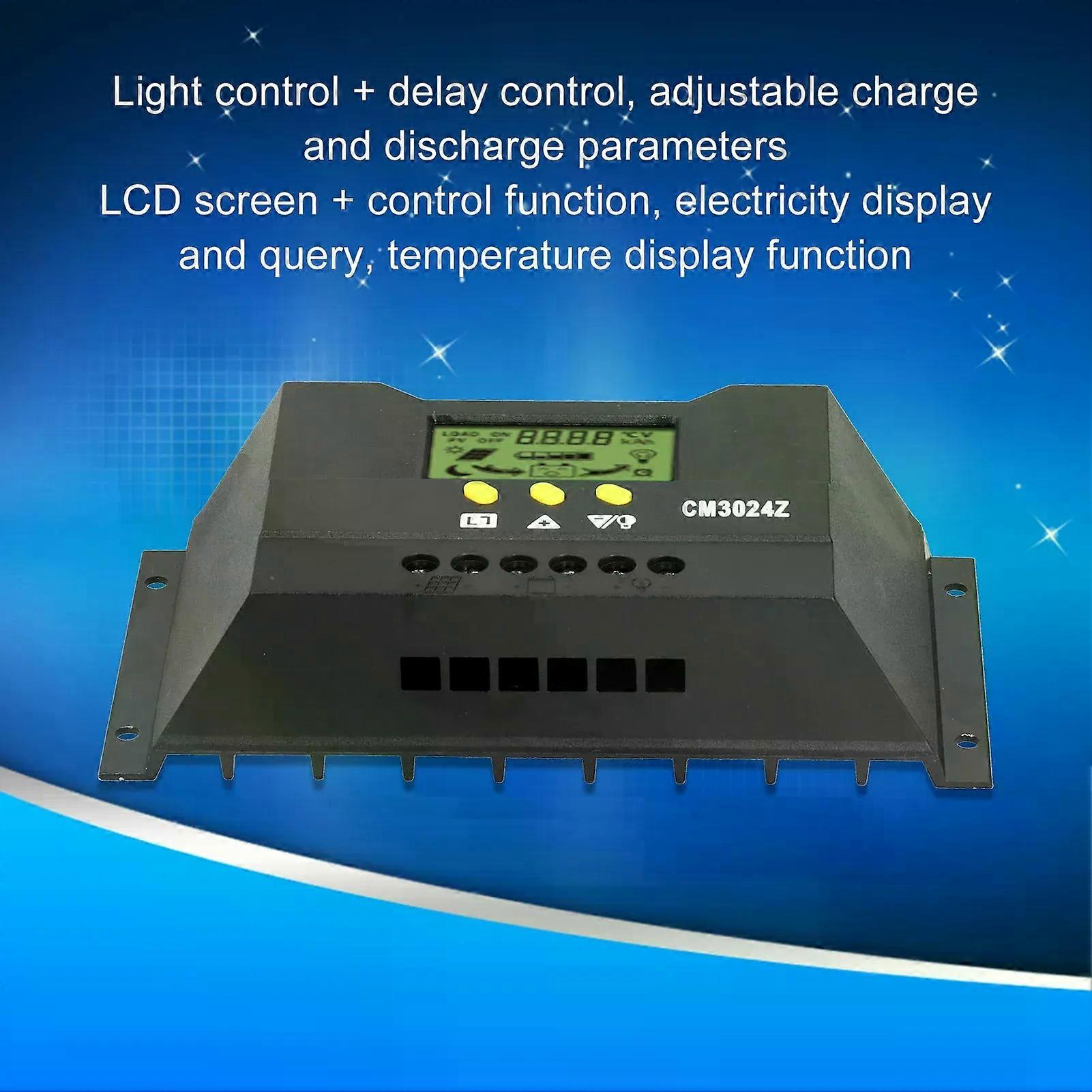 CM3024Z PWM Solar Controller LCD Display Solar Panel Intelligent ...