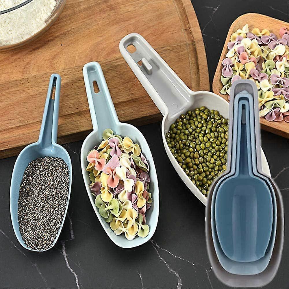 3 Colors Plastic Ice Scoop Set - Thickened Design Kitchen Scoops ...