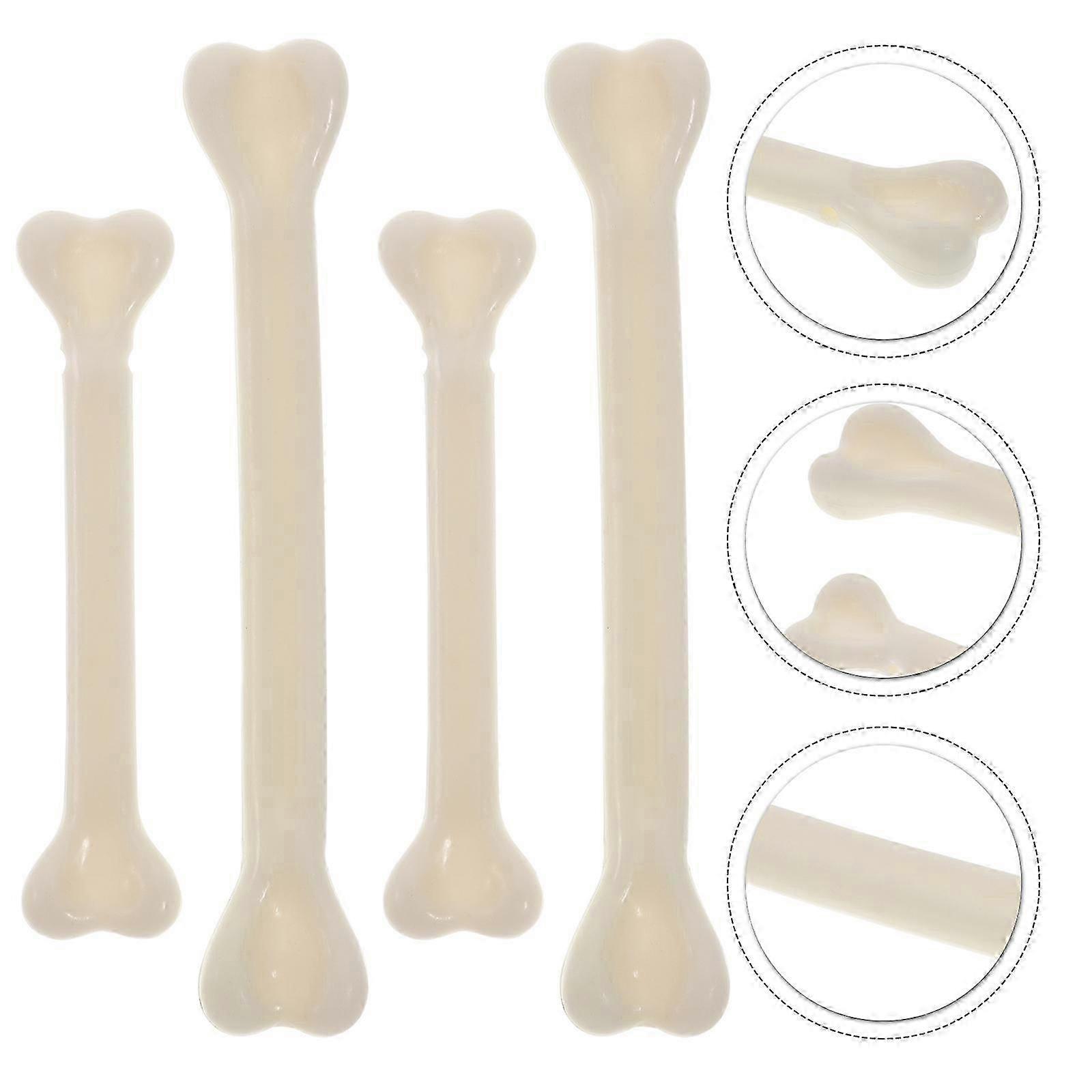 48pcs Fake Bones Plastic Bones Artificial White Bones Halloween Fake ...