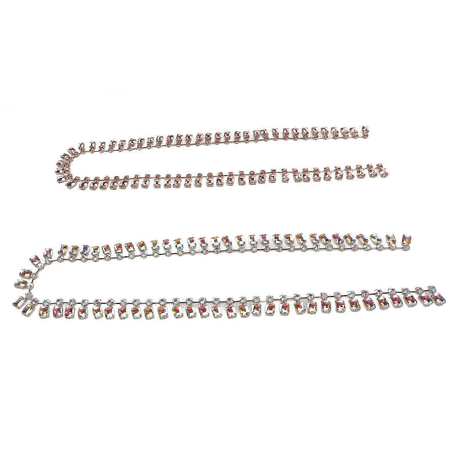 Rhinestone Chain DIY Cuttable Champagne AB Crystal Trim for Decoration ...