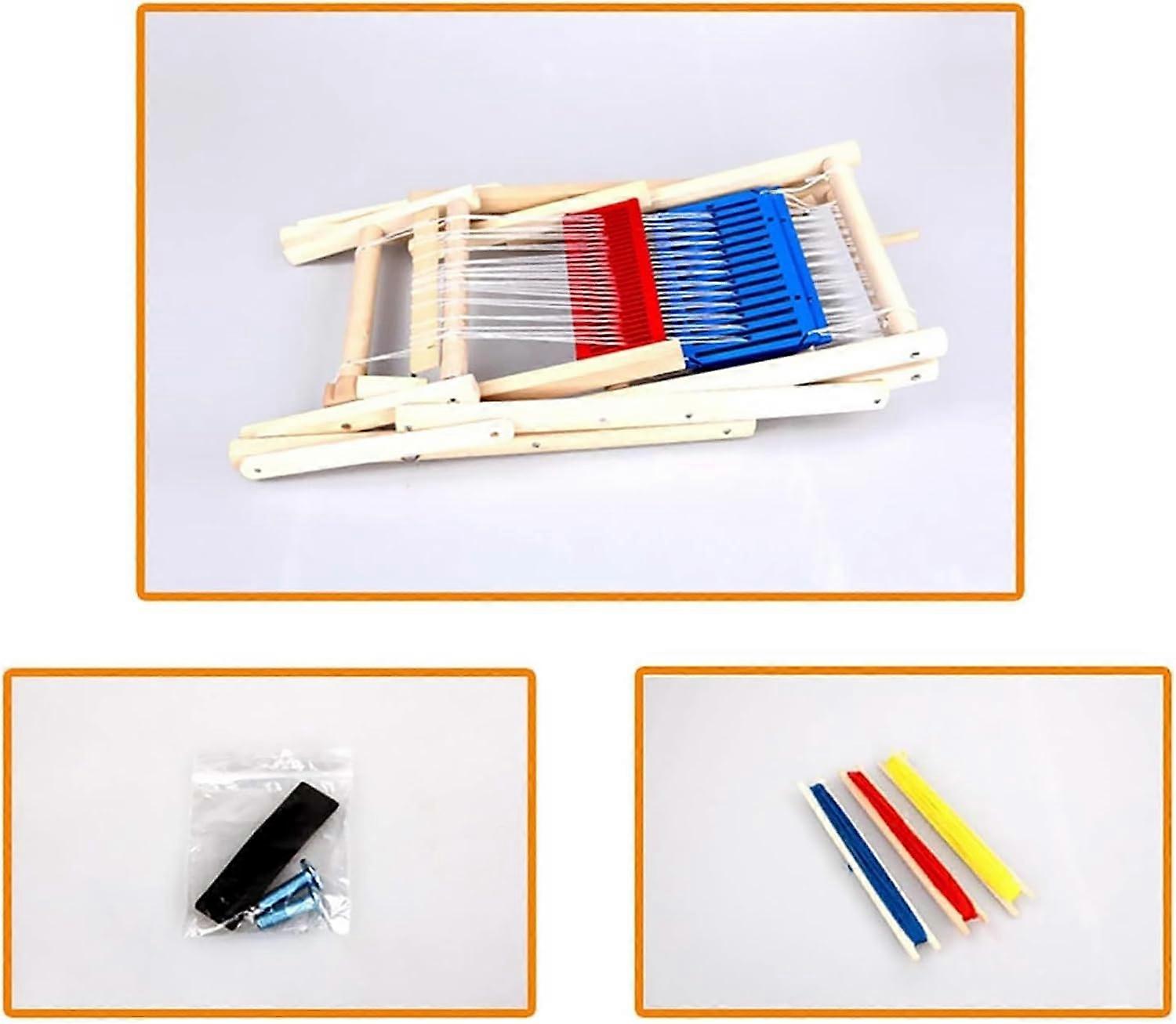 Wooden Loom Set, Desktop Hand Knitting Loom Kits with Bridge Holders ...