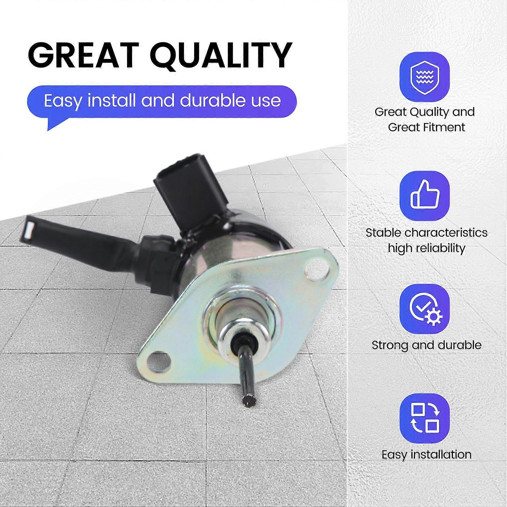 1A021-60015 12V Fuel Stop Solenoid Valve for Kubota L3830 L39 L3940 L45 ...