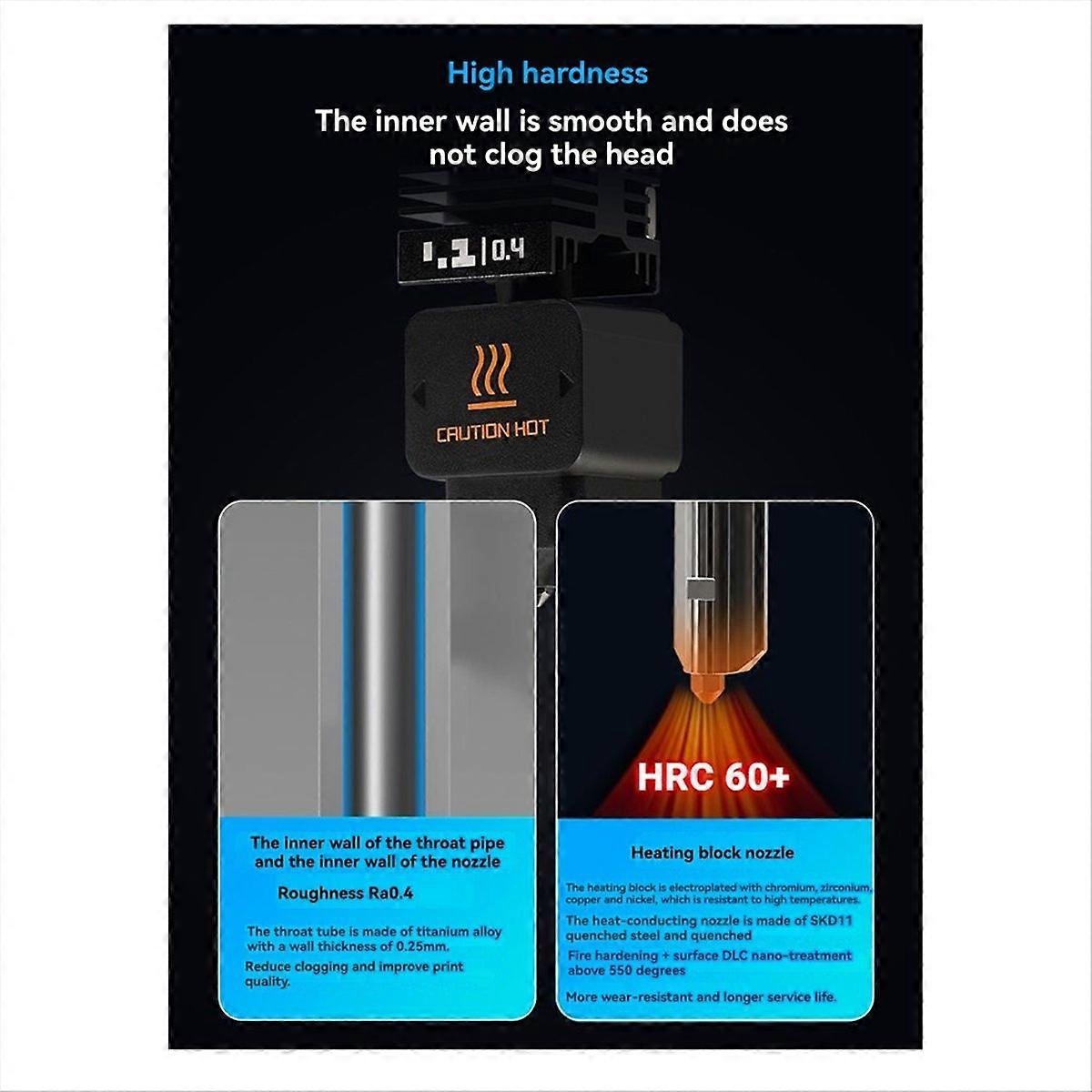 For Bambu Lab H2D Hotend Kit Quick Swap Design 0.4mm Nozzles for A1 ...