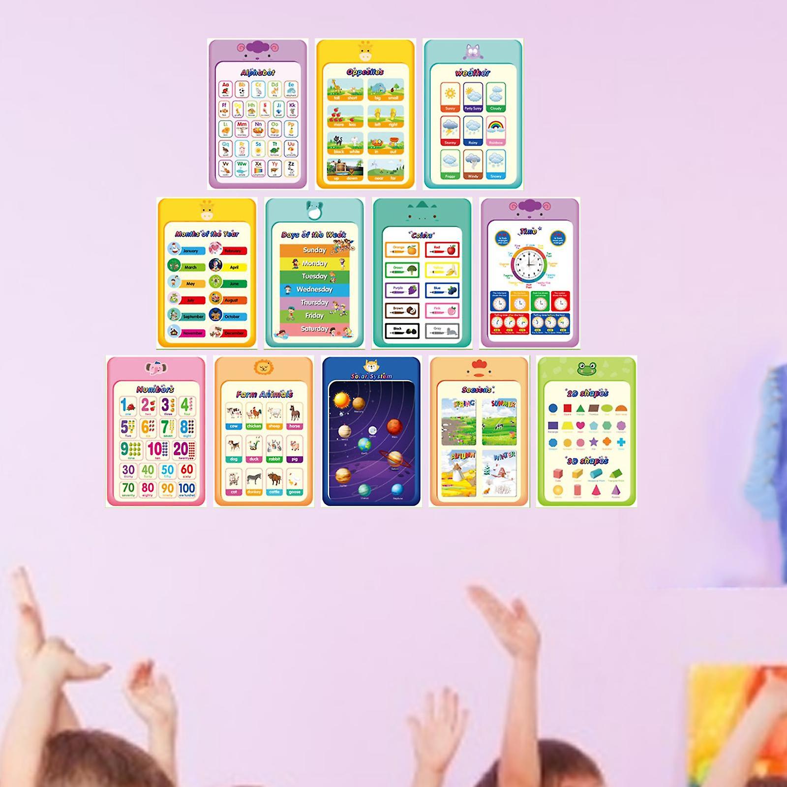 Educational Preschool Learning Poster For Toddler, Kindergarten ...