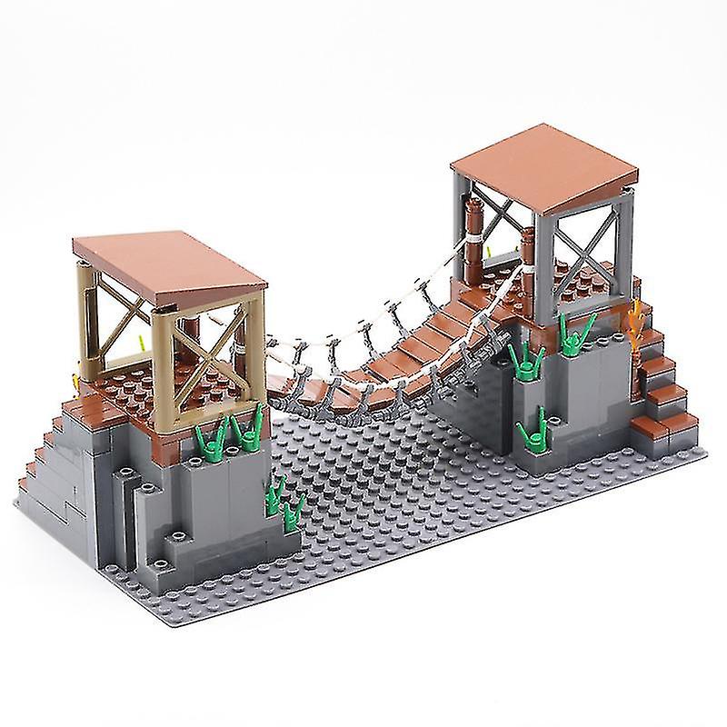 Construction Building Blocks Chain Bridge Suspension Bridge Assemble ...