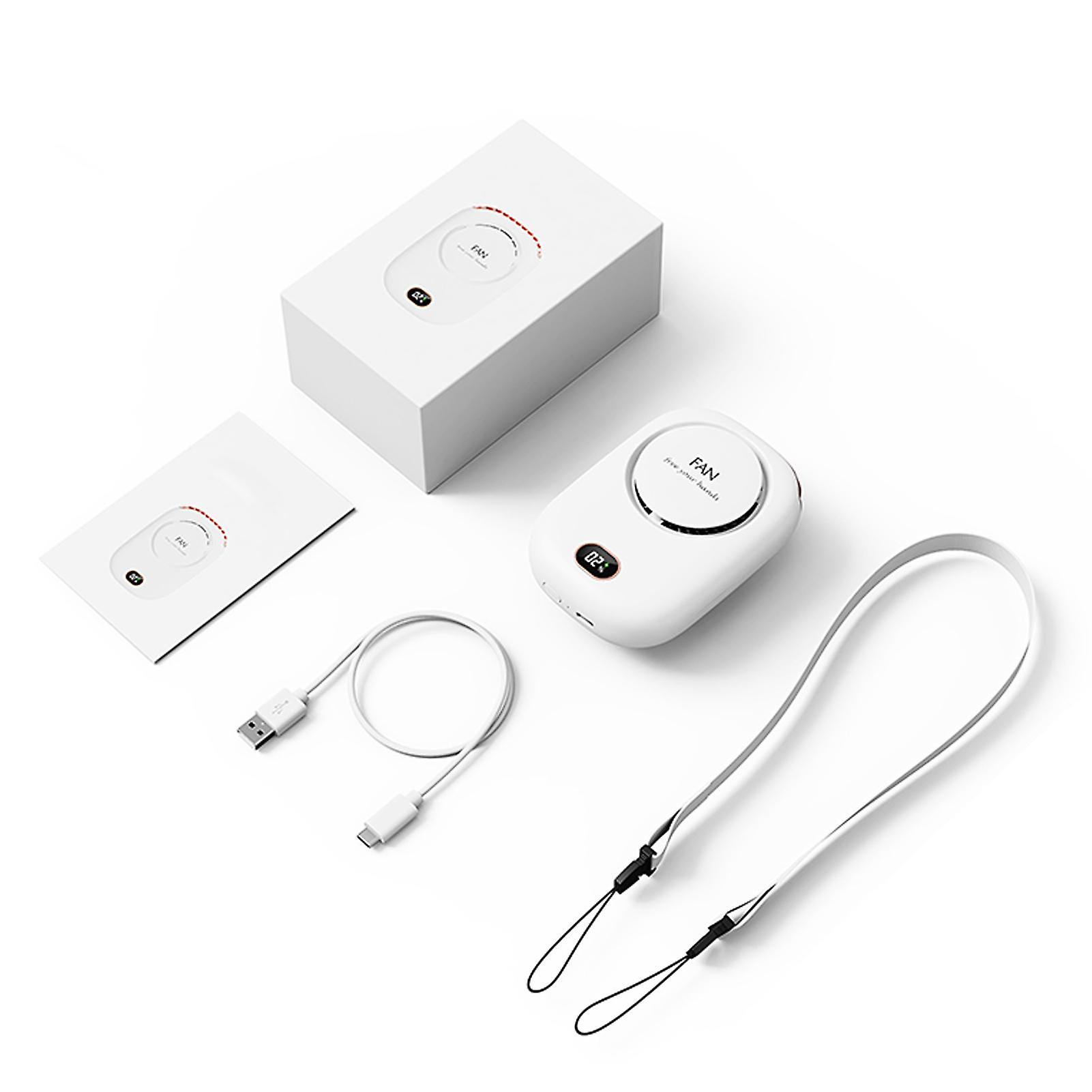 Necklace Fan Mini Wearable Fans Neckband Fan USB Rechargeable Quiet 3 ...