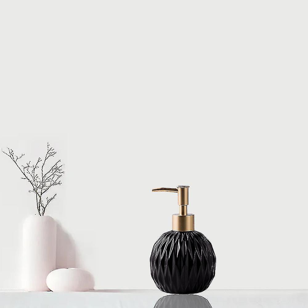 Ceramic Round Soap Dispenser Lotion Dispenser For Bathroom And Kitchen ...