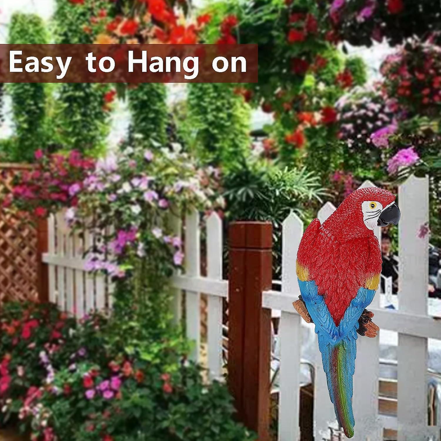 Parrot Decoration for Outdoor Patio, Large Realistic Parrot Statue for ...